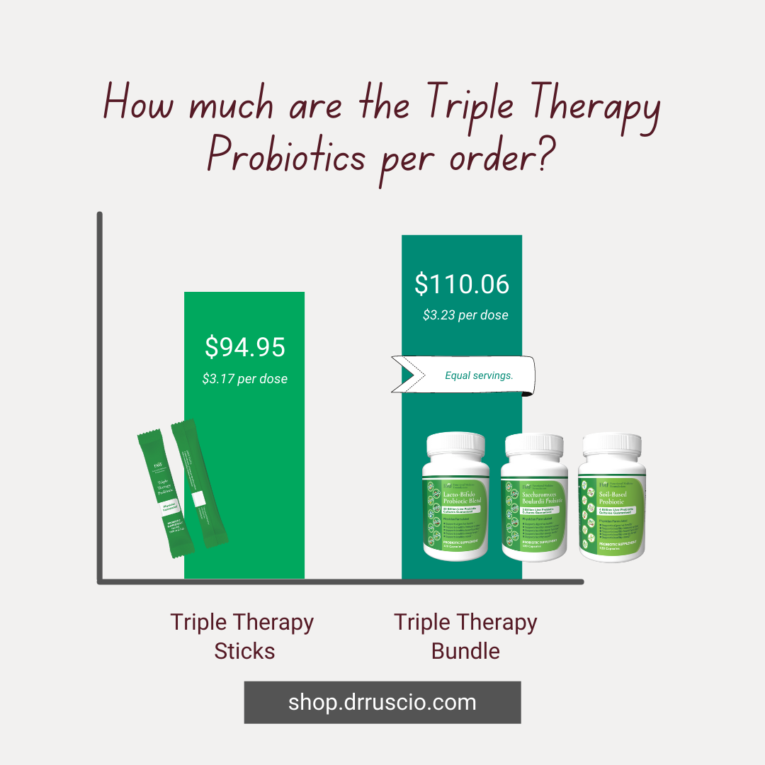 Triple Therapy Probiotic Powder Sticks – The Ruscio Institute LLC